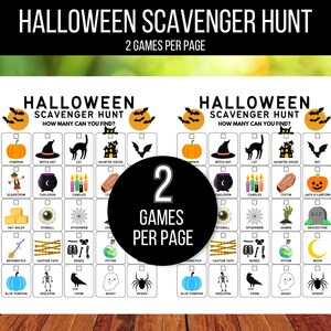 Halloween Scavenger Hunt for Kids, Halloween Scavenger Hunt, Halloween ...