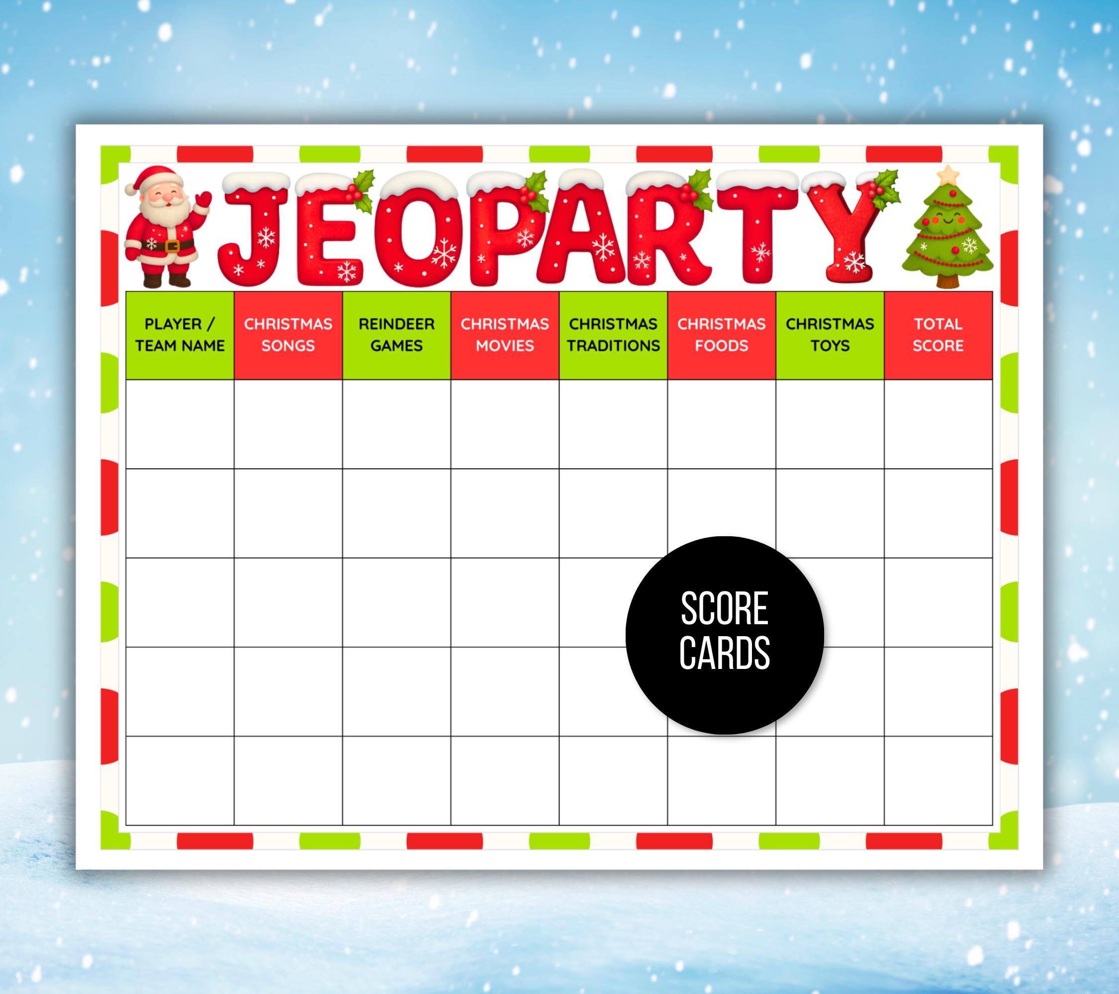 Giant Christmas Jeoparty Game Bundle, Christmas Jeoparty Games ...
