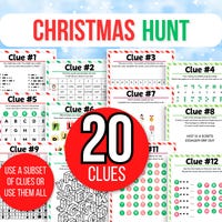 Christmas Scavenger Hunt for Kids Holiday Indoor Hunt Clues Treasure ...