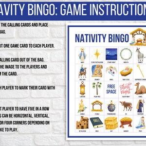 Nativity Bingo, 30 Nativity Bingo Cards, Christmas Bingo, Christmas ...