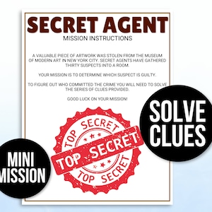 Secret Agent Games, Spy Games, Secret Agent Party Games, Secret Agent ...