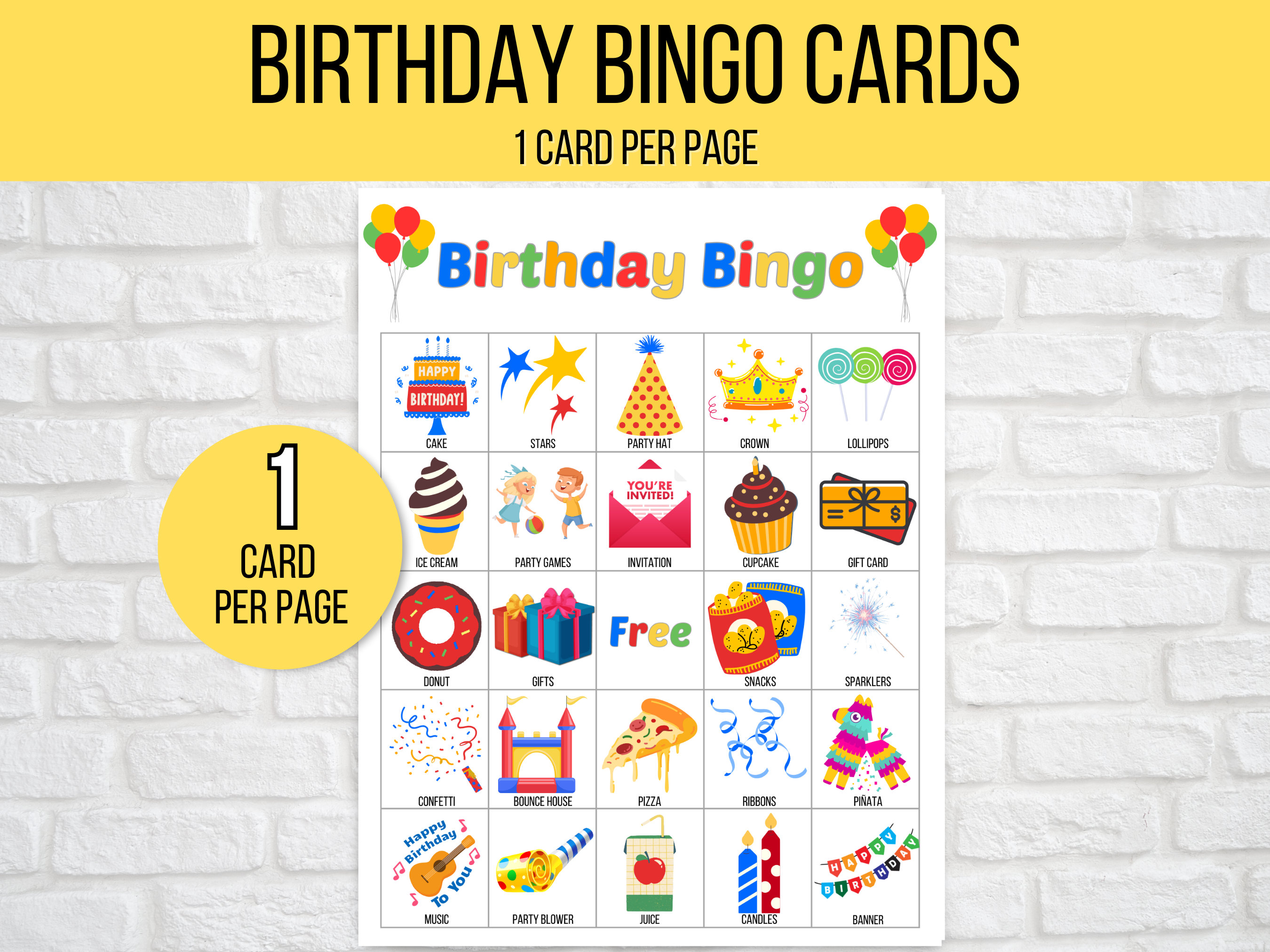 Birthday Bingo, 30 Birthday Party Bingo Cards, Birthday Game, Happy ...