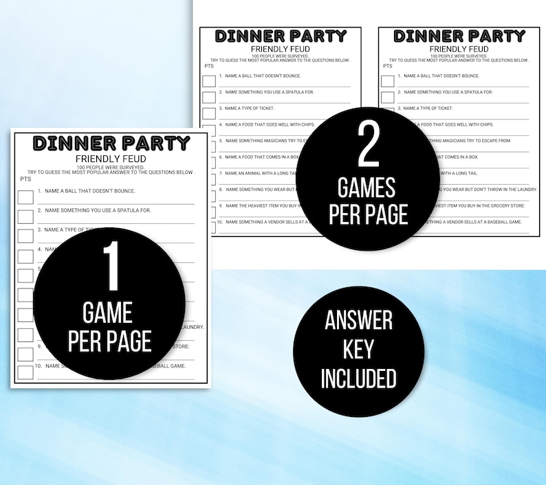 Dinner Party Games, Dinner Games, Icebreaker Games, Team Building Games ...