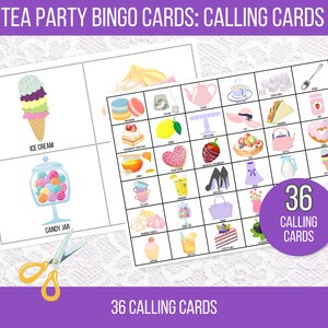 Tea Party Bingo, 40 Printable Tea Party Bingo Cards, Tea Party Game ...