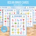 Ocean Bingo, Under the Sea Bingo, 30 Printable Ocean Bingo Cards, Ocean ...