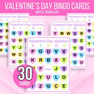 Valentine's Day Bingo Game for Kids: Instant Digital Download ...