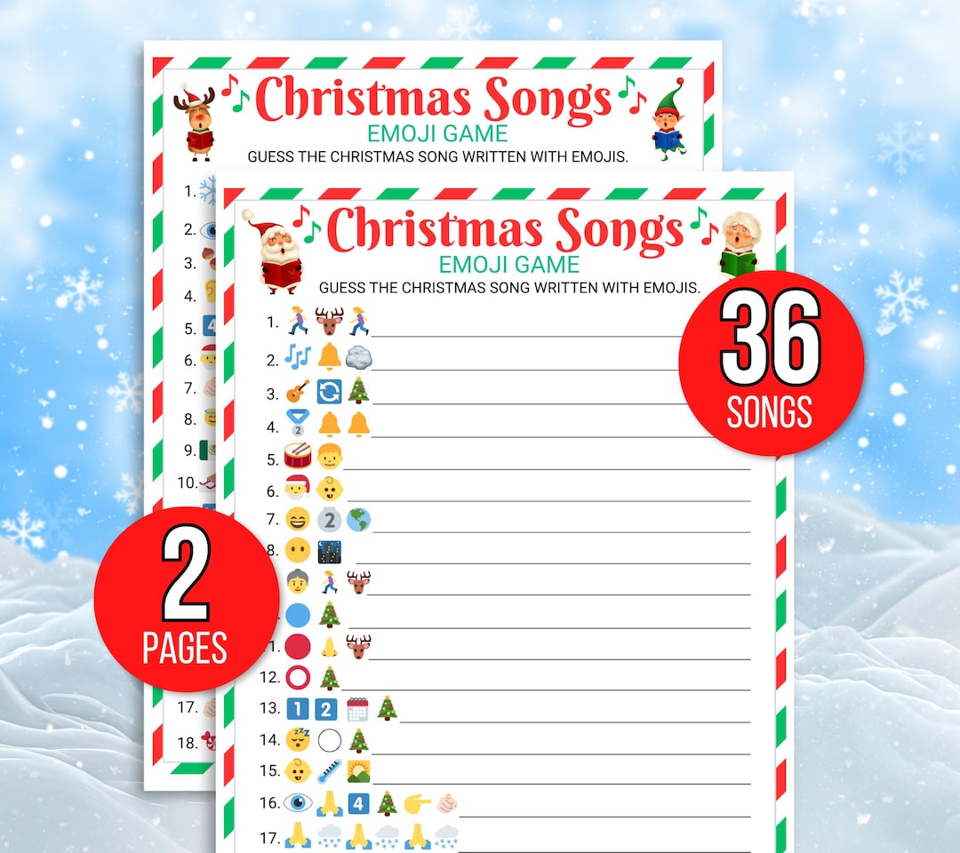 Christmas Emoji Game, Christmas Emoji Songs, Emoji Christmas Game ...