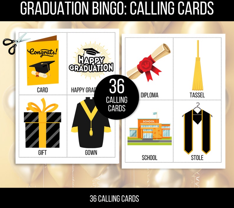 Graduation Bingo, 30 Graduation Bingo Cards, Graduation Activity for ...