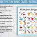 Picture Alphabet Bingo, 30 Printable Alphabet Bingo Cards, ABC Practice ...
