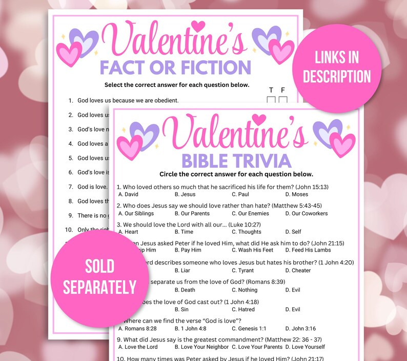 God's Love Dicebreaker, Bible Valentine's Dicebreaker, Bible Valentines ...