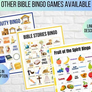 Books of the Bible Bingo, Bible Bingo, 60 Bible Bingo Cards, Bible ...
