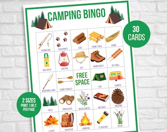 Camping Charades Pictionary Card Game Camping Activities for - Etsy