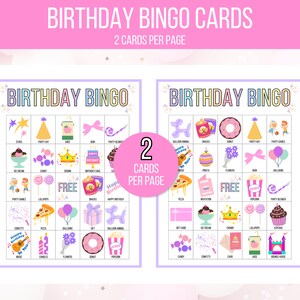 Birthday Bingo, 30 Birthday Bingo Cards, Birthday Party Game, Happy Birthday Bingo Board Game ...