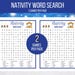 Nativity Word Search, Fun Nativity Game, Printable Nativity Game ...