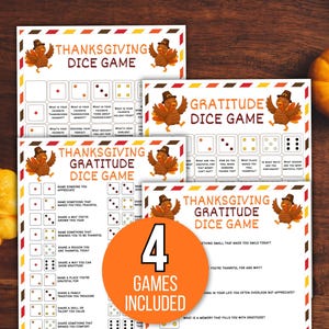 Thanksgiving Dice Game, Thanksgiving Gratitude Dice Games, Thanksgiving ...