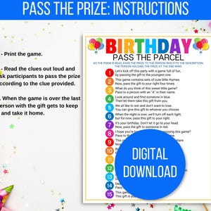 Pass the Parcel Game, Birthday Party Game, Teen Birthday Game, Pass the ...