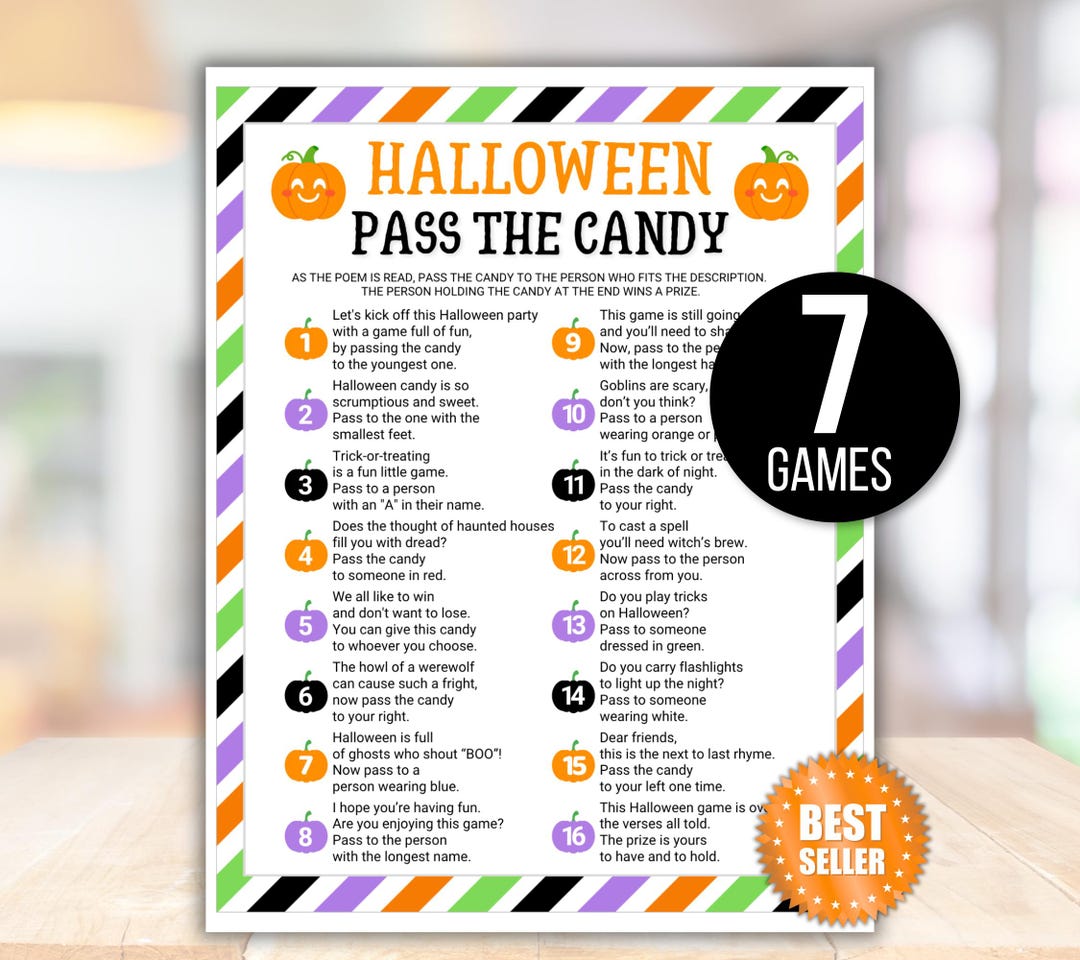 Halloween Pass the Candy Games, Halloween Pass the Prize Games ...