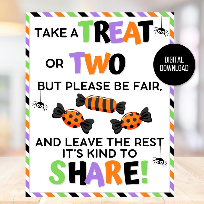 Halloween Candy Sign - Etsy