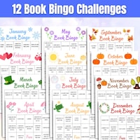 Editable Bookish Bingo Printable | 25+ Canva Templates | Reusable ...