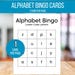 Alphabet Bingo, 100 Printable Alphabet Bingo Cards, ABC Practice, ABC ...