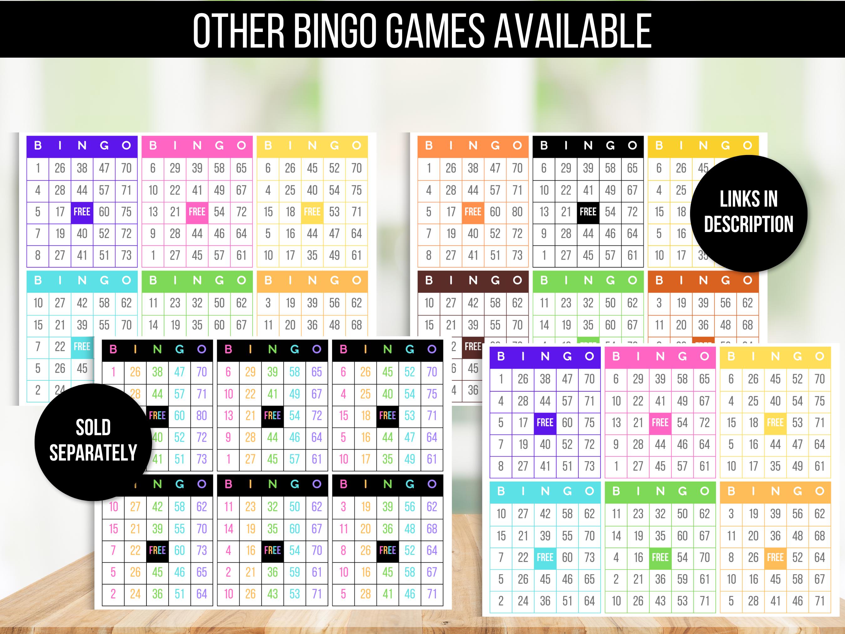 300 Bingo Cards, 6 per Page, Fun Party Game, Classroom Activity, Bingo ...