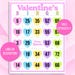 Valentine's Day Bingo, 30 Valentines Day Bingo Game Cards, Valentines ...