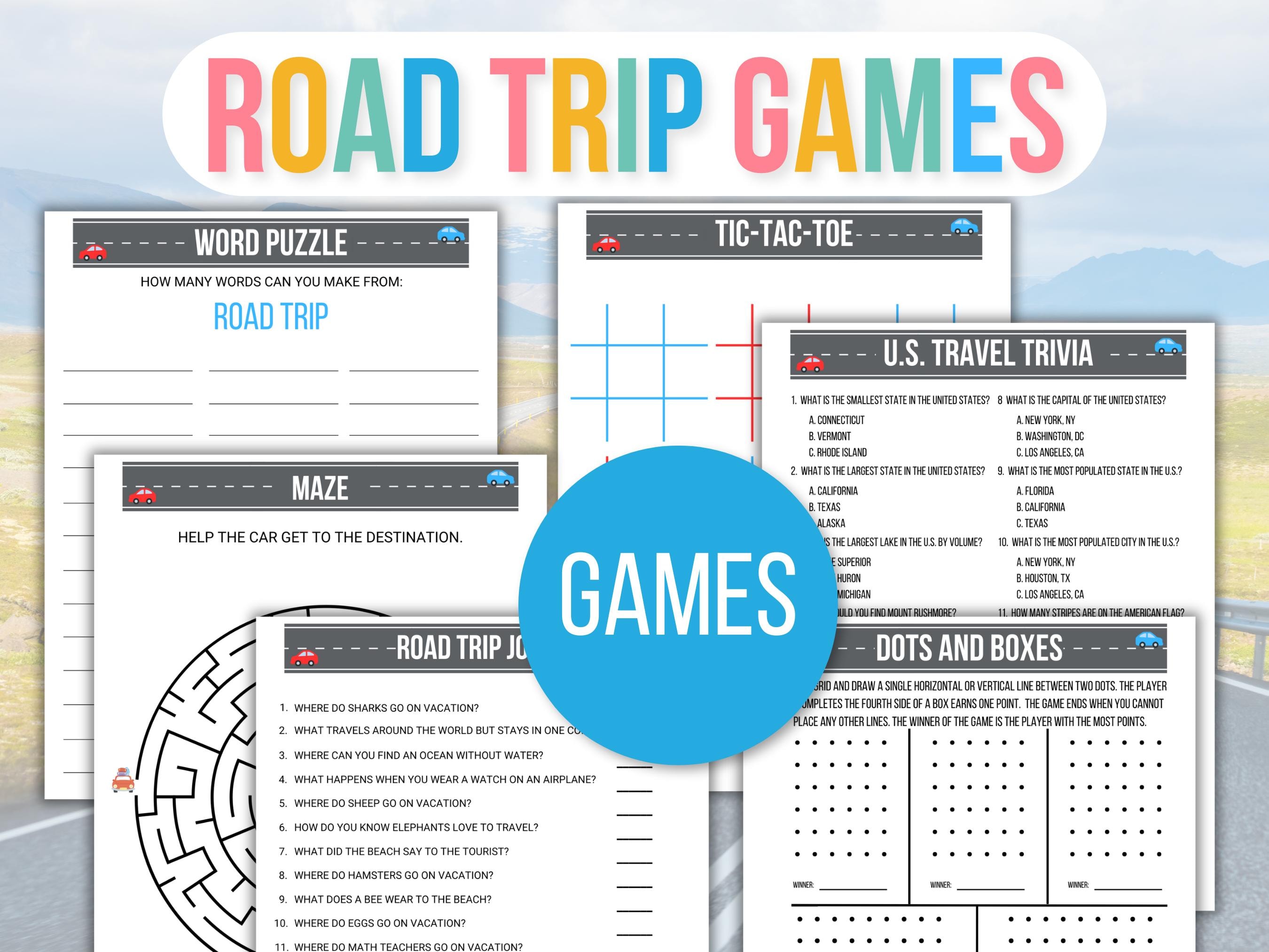 Mega Kids Road Trip Games, Travel Activities, Road Trip Games Bundle ...