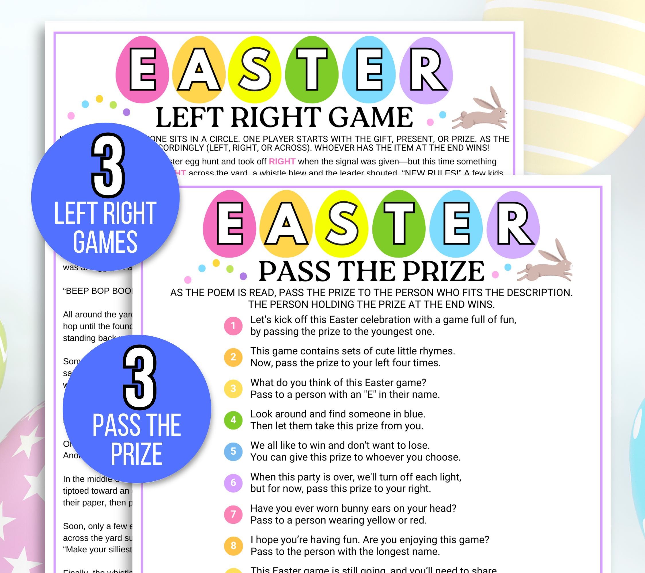 Easter Pass the Prize Game, Easter Pass the Present Game, Easter Pass ...