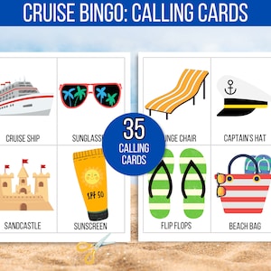 Cruise Bingo, 60 Cruise Bingo Cards, Cruise Games, Cruise Ship Bingo ...
