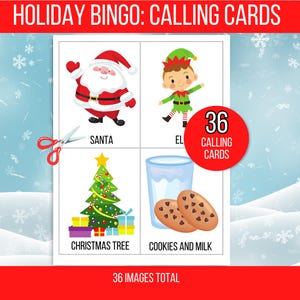 Holiday Bingo, 100 Holiday Bingo Cards, Christmas Bingo, Christmas ...