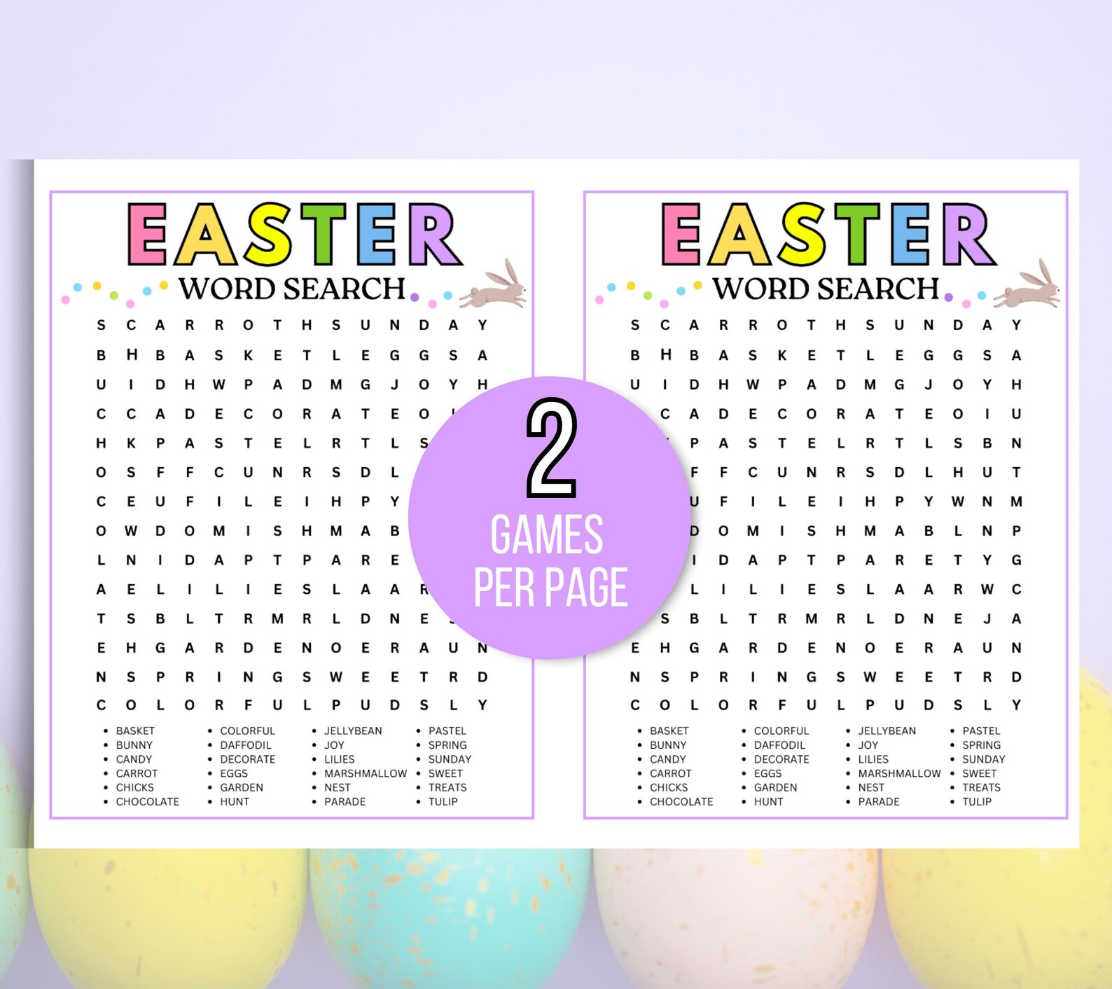 Easter Word Search, Fun Easter Game, Printable Easter Game, Easter Game ...