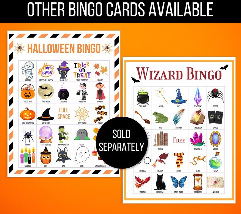 200 Halloween Bingo Cards, Halloween Number Bingo, Halloween Party Game ...