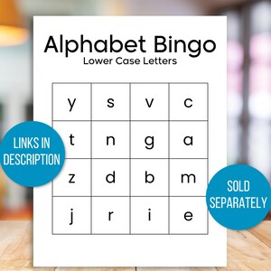 Alphabet Bingo, 30 Printable Alphabet Bingo Cards, ABC Practice, ABC ...