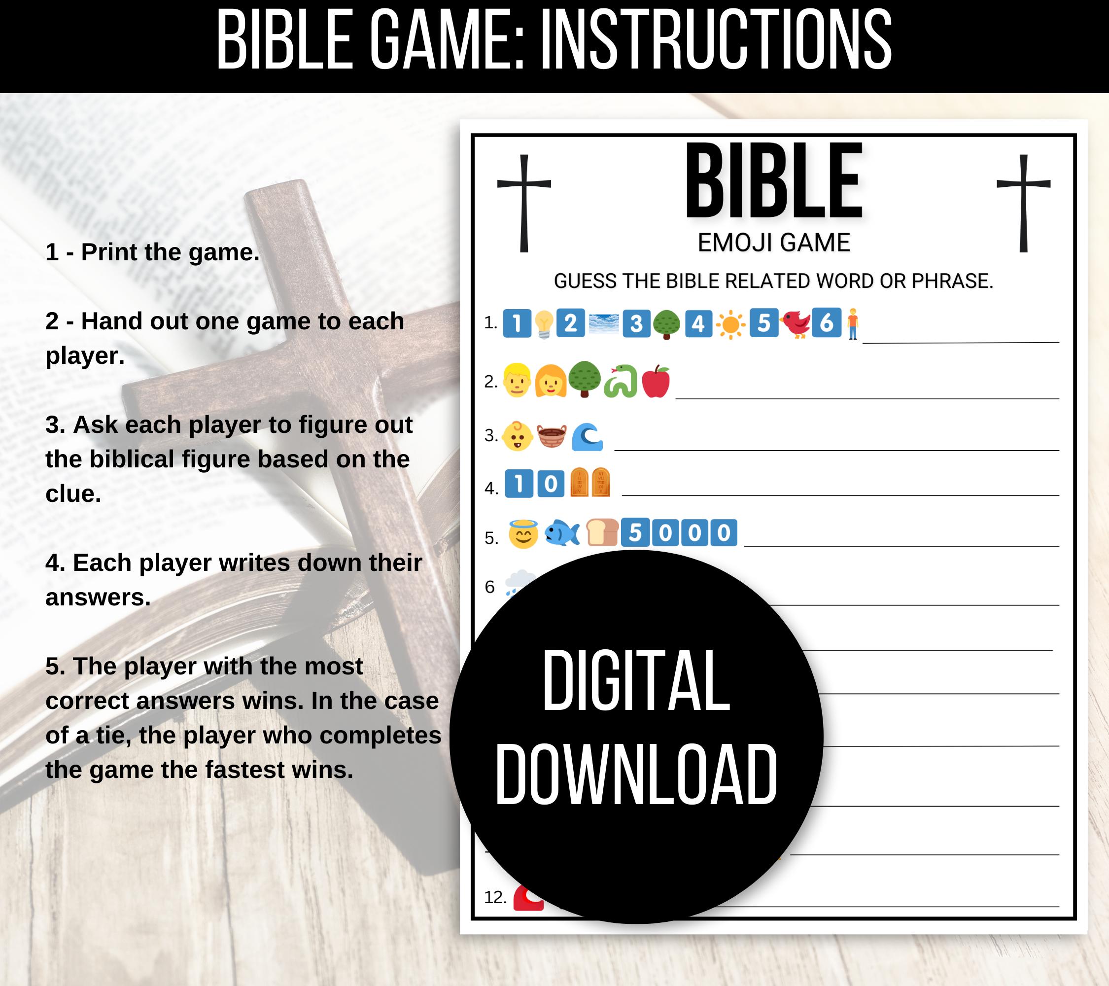 Bible Emoji Game, Emoji Bible Game, Bible Emoji Games for Kids, Bible ...