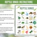 Reptile Bingo, 30 Printable Reptile Bingo Cards, Reptile Party Game ...