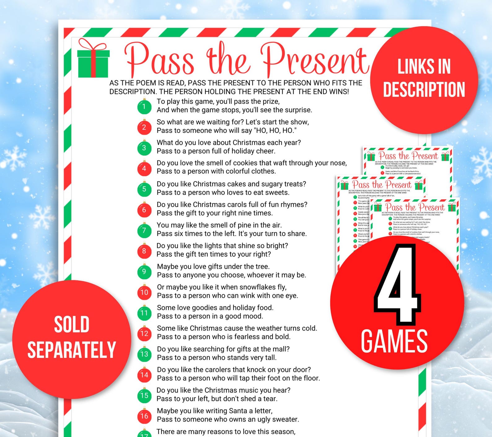 Christmas Dicebreaker, Icebreaker Game, Christmas Games, Christmas ...