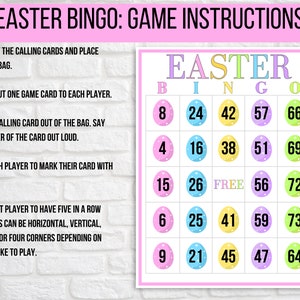 Easter Bingo, 100 Easter Bingo Cards, Easter Activity, Kids Easter ...