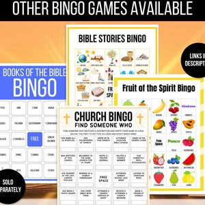 Bible Church Bingo, 50 Church Bingo Cards, Christian Bingo, Find ...