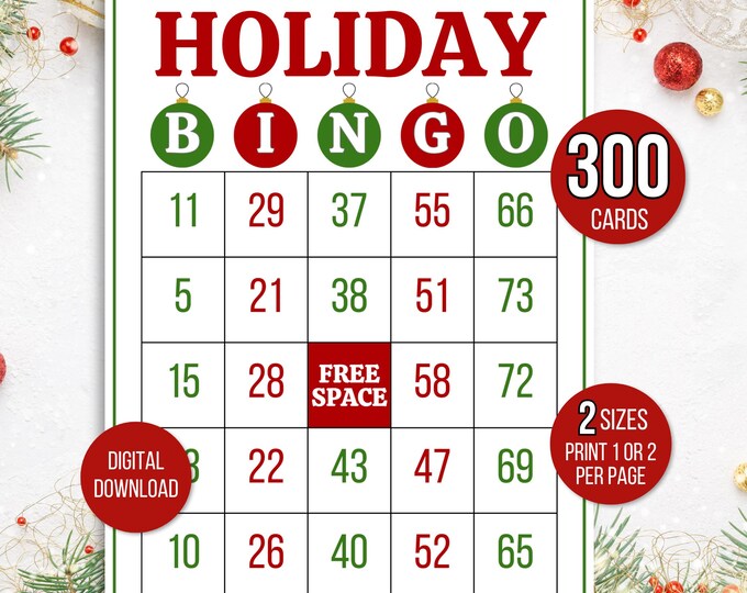Christmas Bingo Printable, Classroom Christmas Games, Family Game Night ...