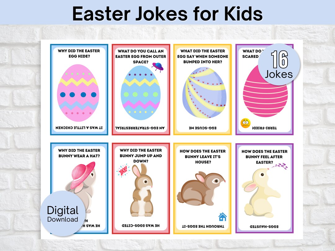 Printable Easter Lunchbox Jokes for Kids, Funny Easter Lunch Bag Cards ...