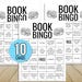 Book Bingo, 10 Printable Book Bingo Cards, Book Bingo Challenge, Book ...