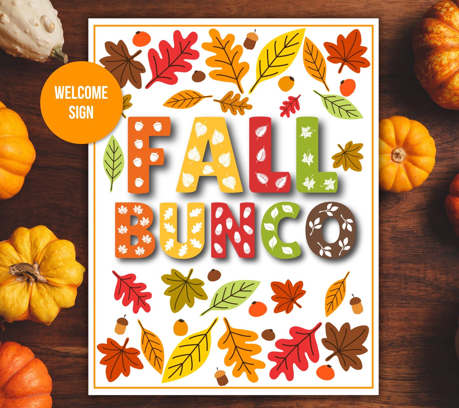 Fall Bunco Score Sheet, Fall Bunco, Fall Bunco Game, Fall Bunco ...