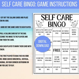 Self Care Bingo, 50 Self Care Bingo Cards, Self Care Challenge, Self ...