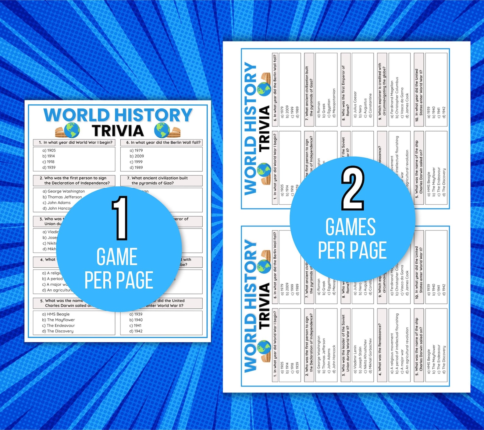 Pub Trivia Games Bundle, Trivia Night Games, Trivia Games Set, Family ...