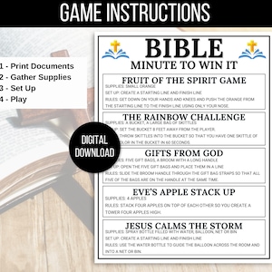 Bible Minute to Win It Games, 50 Bible Minute to Win It Party Games ...