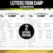 Letters From Camp, Summer Camp Letters, Printable Letter From Camp ...