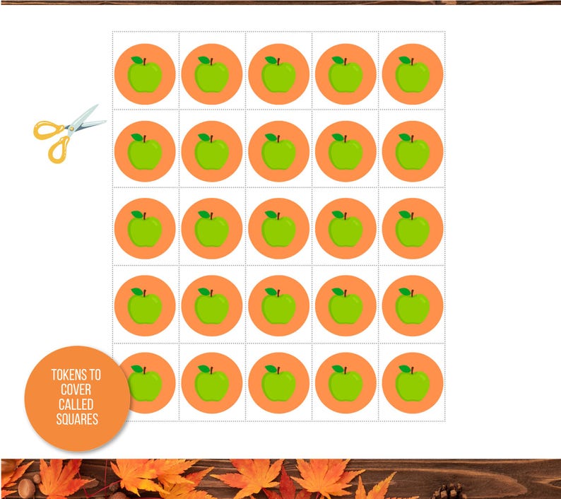 Fall Bingo, 30 Fall Bingo Cards, Fall Picture Bingo, Autumn Bingo ...
