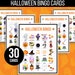 Halloween Bingo, 30 Halloween Bingo Cards, Halloween Activity, Kids ...