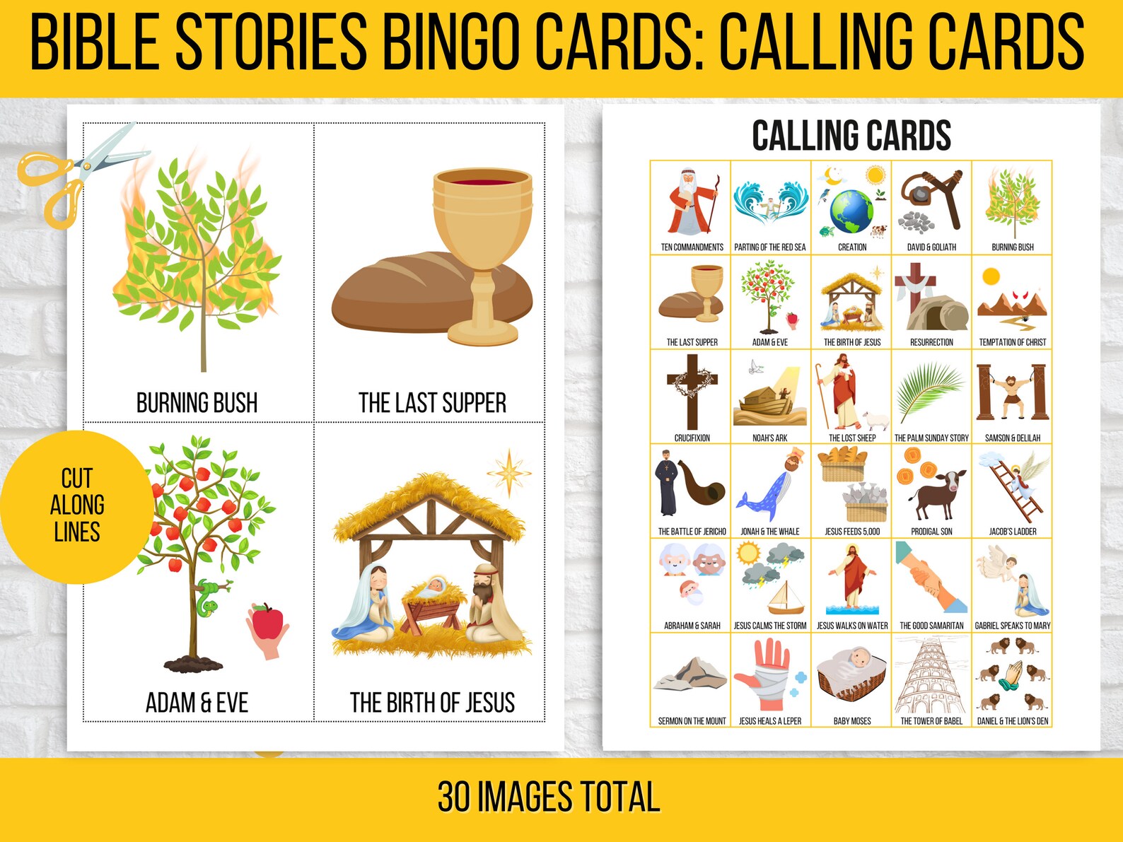 Bible Bingo Bible Stories Bingo 40 Bible Bingo Cards Bible - Etsy UK