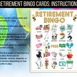 Retirement Bingo, 50 Retirement Bingo Cards, Retirement Activity ...